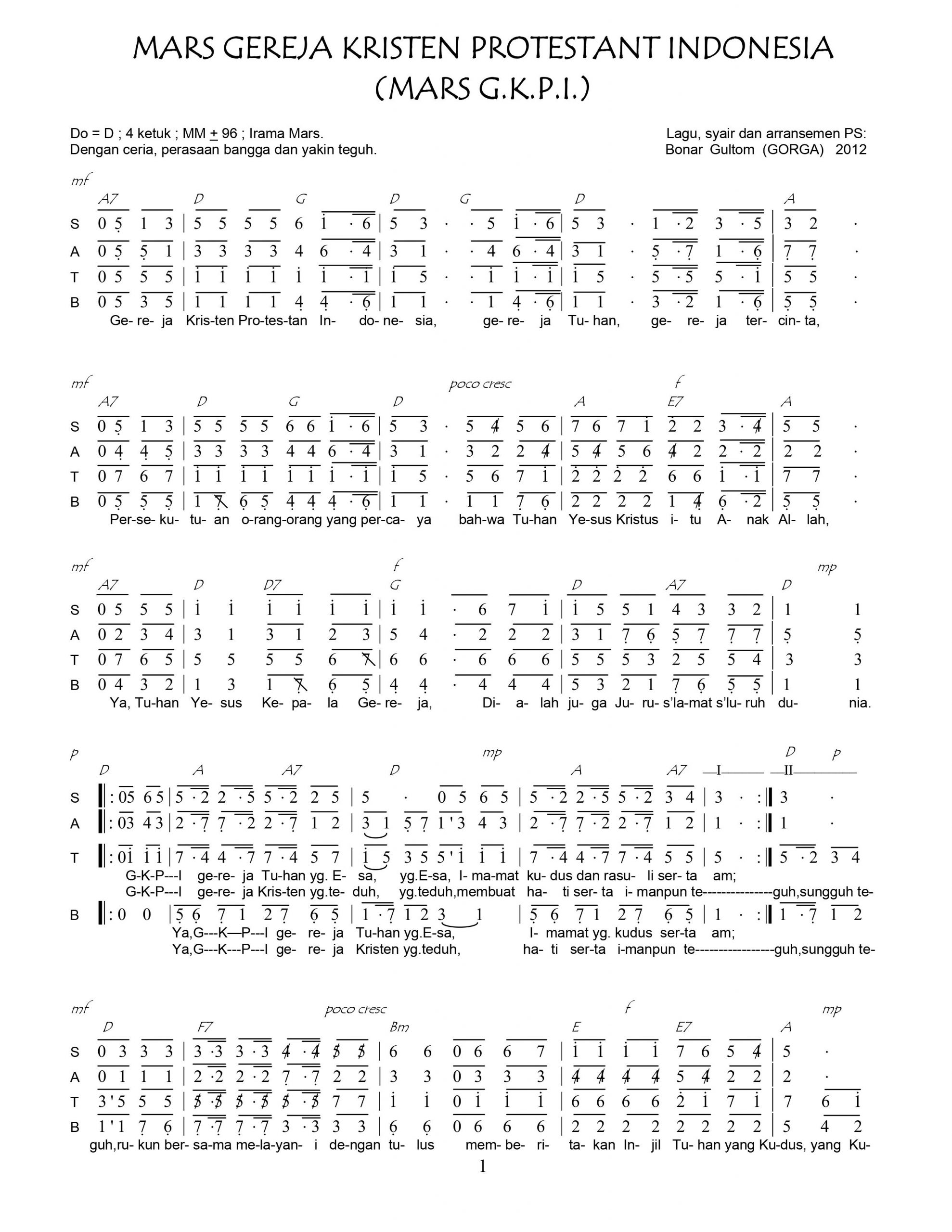 Mars GKPI - GKPI Sinode